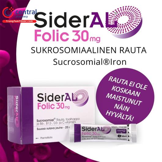[CHÍNH HÃNG] Thuốc Sideral Folic - dưỡng chất bổ máu cho bà bầu