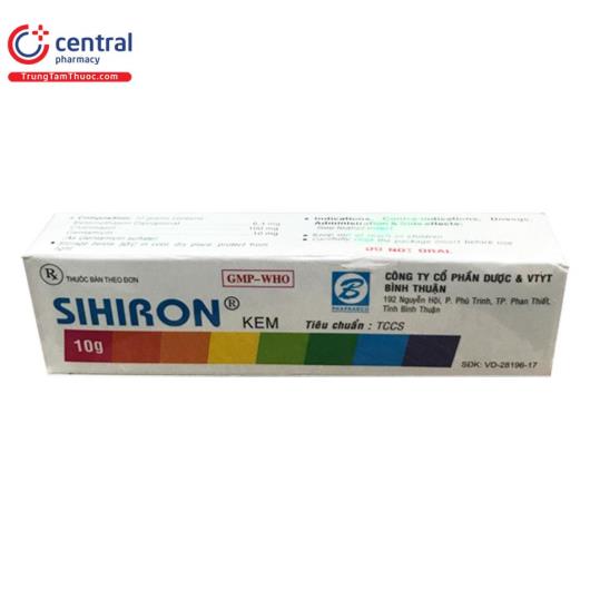 Kem bôi da Sihiron tuýp 10g: Công dụng - Chỉ định và Cách dùng