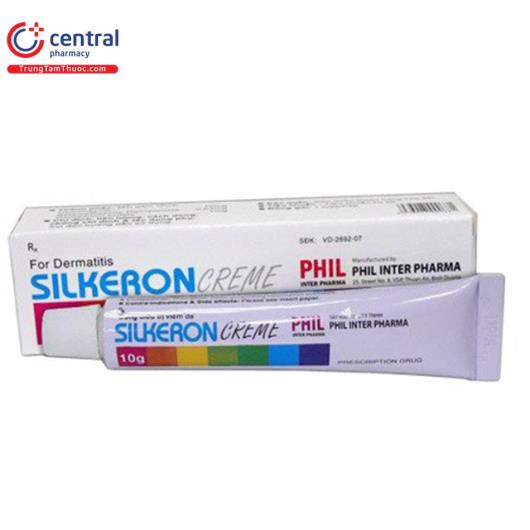 Thuốc Silkeron Creme 10g điều trị viêm da, eczema