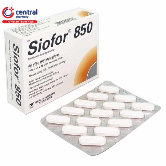 Thuốc điều trị tiểu đường Siofor 850: cách dùng và giá bán