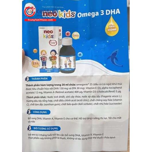 [CHÍNH HÃNG] Siro Neo Kids Omega 3 DHA cho mắt sáng, thông minh