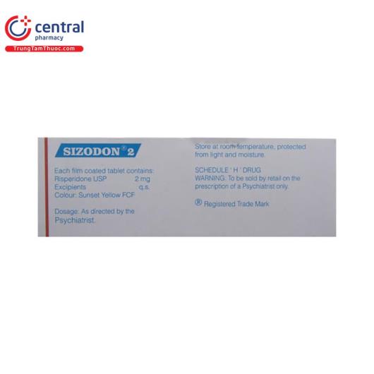 Thuốc Sizodon 2 - Điều trị tâm thần phân liệt cấp và mạn tính