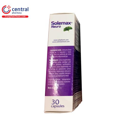[CHÍNH HÃNG] Thuốc Solemax Neuro giúp tăng tuần hoàn máu não