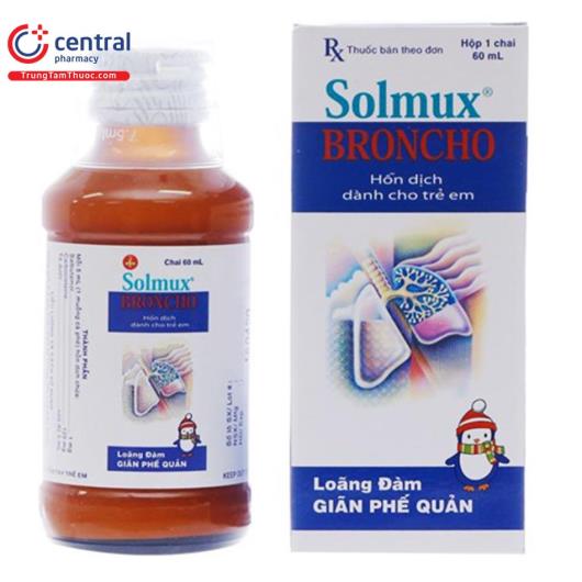 Thuốc Siro Solmux Broncho giảm ho, long đờm, giảm khó thở nhanh chóng