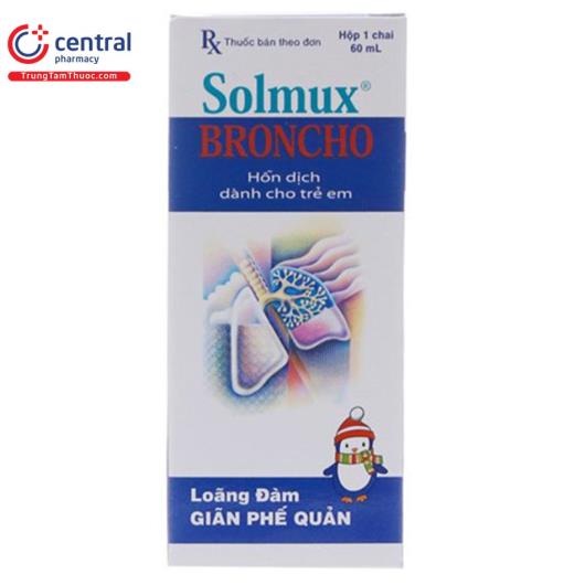 Thuốc Siro Solmux Broncho giảm ho, long đờm, giảm khó thở nhanh chóng