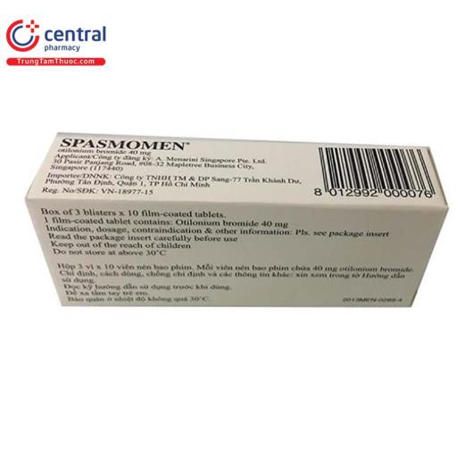 Thuốc Spasmomen 40mg - Thuốc điều trị đại tràng kích thích