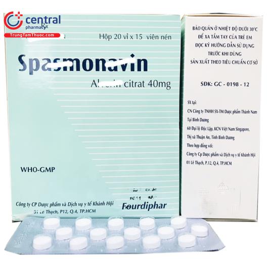 [CHÍNH HÃNG] Thuốc Spasmonavin 40mg giảm co thắt cơ trơn