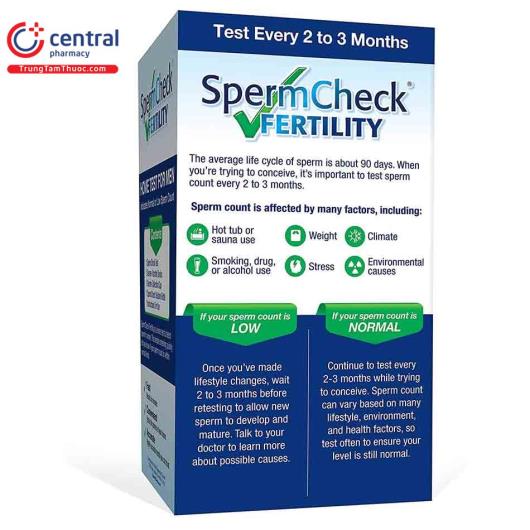 [CHÍNH HÃNG] Que test tinh trùng Spermcheck Fertility Home Test Kit For Men