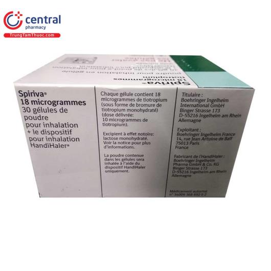 Thuốc Spiriva 18mcg điều trị phổi tắc nghẽn mạn tính: chỉ định, lưu ý