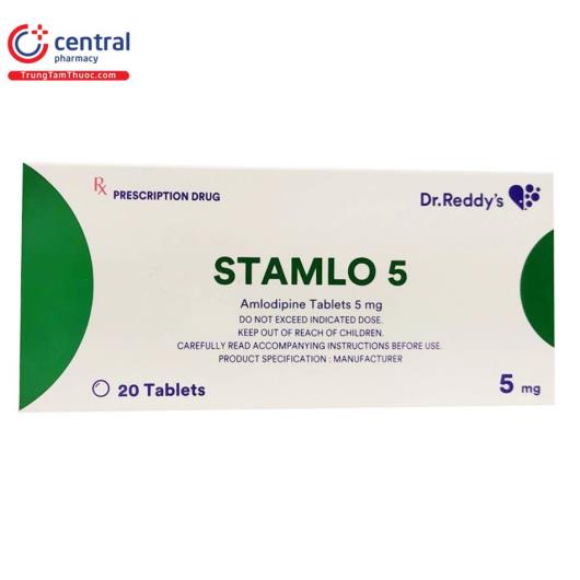 [CHÍNH HÃNG] Thuốc Stamlo 5 điều trị cao huyết áp, trị đau thắt ngực