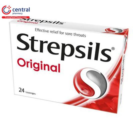 Thuốc Strepsils Original (24 viên)- viên ngậm trị nhiễm khuẩn họng