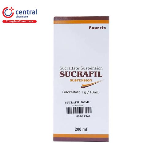 Thuốc Sucrafil Suspension 200ml - điều trị loét dạ dày lành tính