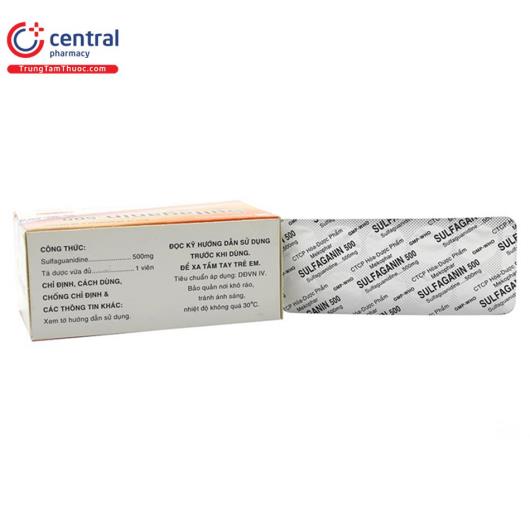 Thuốc Sulfaganin 500 trị viêm dạ dày-ruột: Liều dùng, Cách dùng