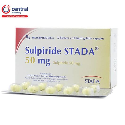 Thuốc hướng thần Sulpiride stada 50mg: tác dụng, chỉ định, giá bán
