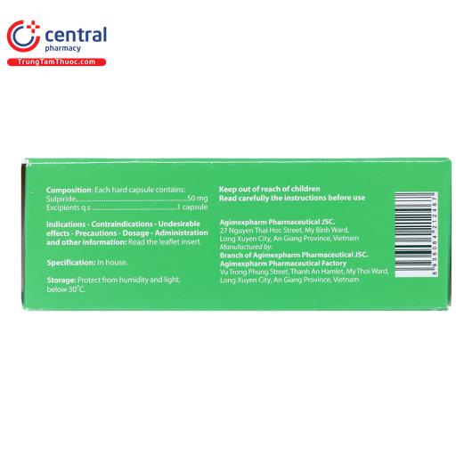 [CHÍNH HÃNG] Thuốc Sulpragi 50mg - điều trị tâm thần phân liệt