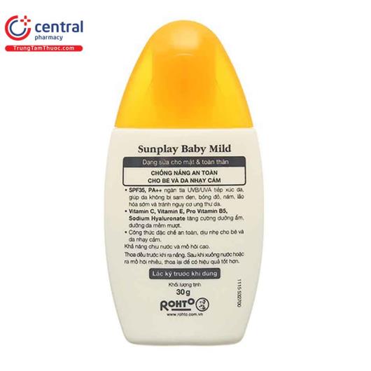 Kem chống nắng Sunplay Baby Mild: tác dụng, cách dùng, giá bán