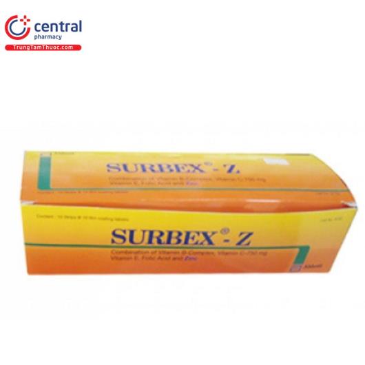 Thuốc Surbex-Z - viên uống bổ sung kẽm và vitamin