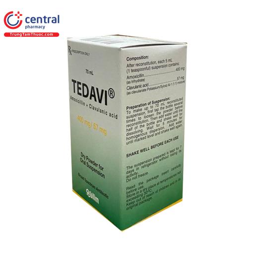 Thuốc Tedavi 400mg/57mg chai 70ml: Công dụng, Cách pha và Giá bán