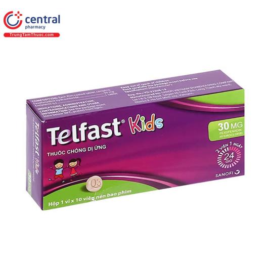 [CHÍNH HÃNG] Thuốc Telfast Kids 30mg - Thuốc điều trị viêm mũi dị ứng