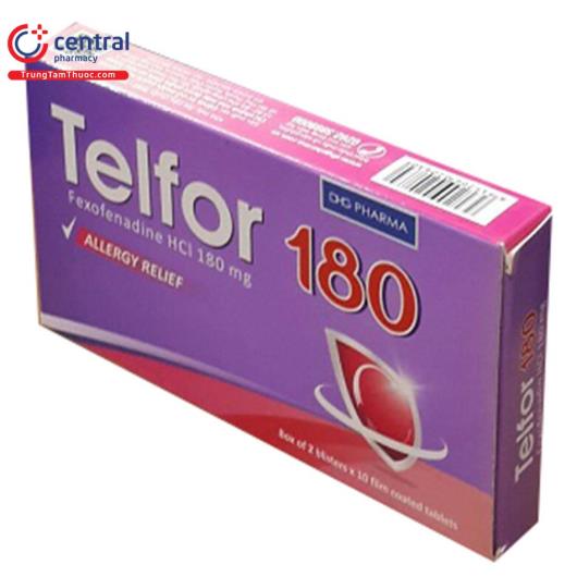 Thuốc Telfor 180 (Fexofenadin) - Thuốc có tác dụng chống dị ứng