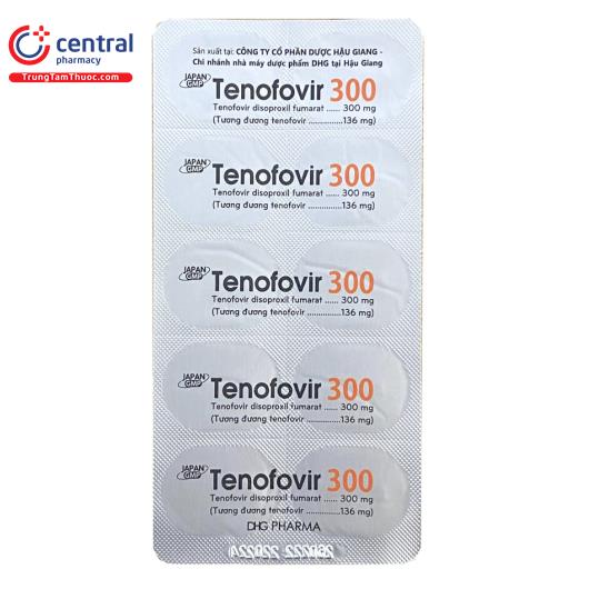 Thuốc Tenofovir 300 DHG: Tác dụng - Chỉ định, cách dùng