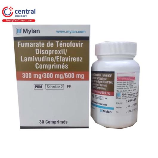 Thuốc Tenofovir Disoproxil Fumarate/Lamivudine/Efavirenz Tablets 300mg ...