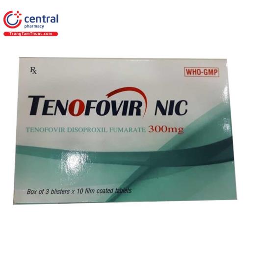 Thuốc Tenofovir Nic (viên nén) điều trị nhiễm HIV type 1