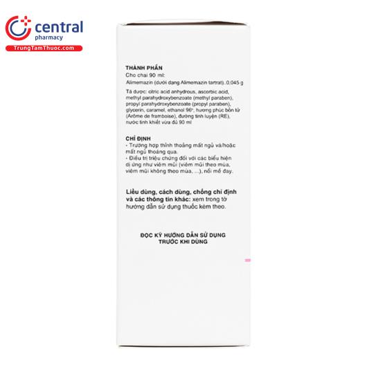 Thuốc Theralene Sirô - thuốc điều trị biểu hiện của dị ứng