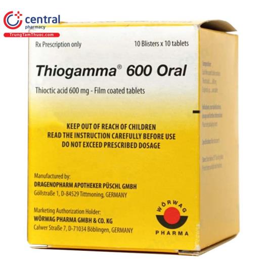 Thuốc Thiogamma 600 Oral: tác dụng, cách dùng và giá bán