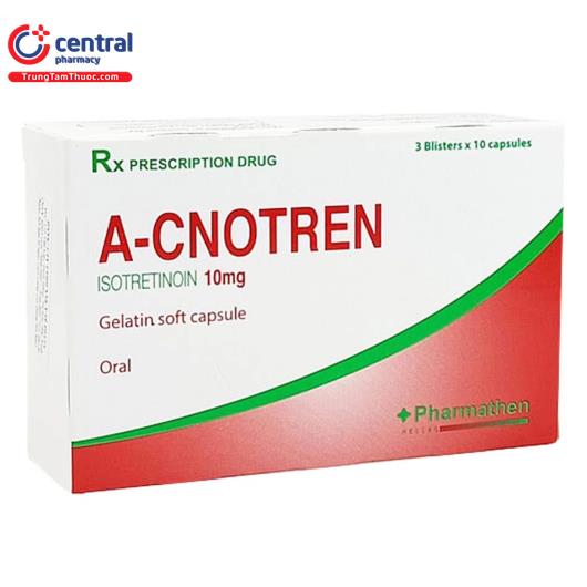 [CHÍNH HÃNG] Thuốc A-Cnotren 10mg - Đánh bay mụn trứng cá