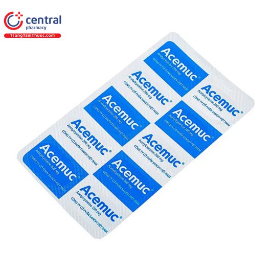 [CHÍNH HÃNG] Thuốc Acemuc 200mg (viên) - Giúp tiêu nhầy đường hô hấp