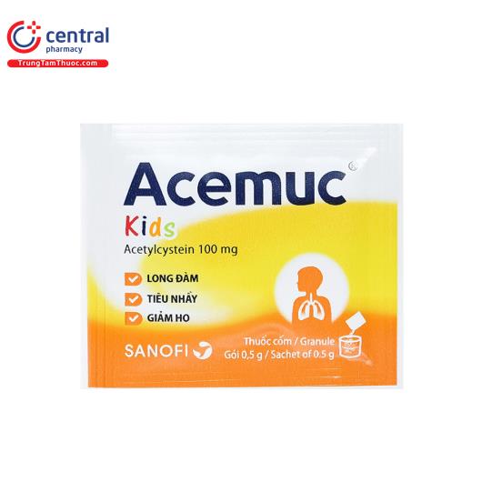 [CHÍNH HÃNG] Thuốc Acemuc Kid 100mg giúp đường thở thông thoáng hơn
