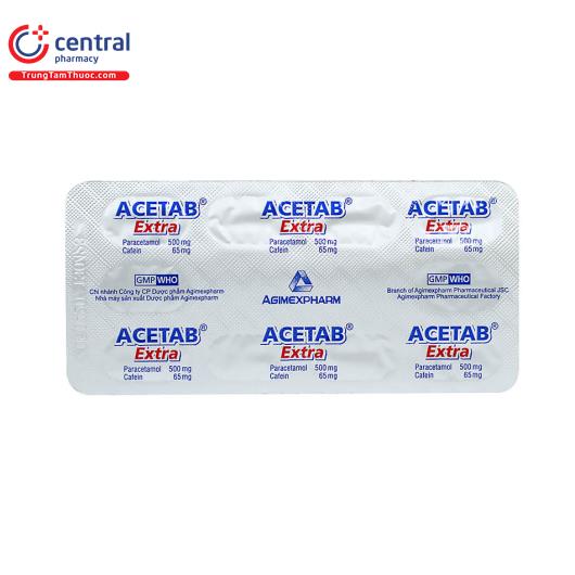 [CHÍNH HÃNG] Thuốc Acetab Extra - Thuốc giảm đau hạ sốt