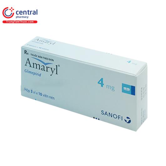 [CHÍNH HÃNG] Thuốc Amaryl 4mg - Thuốc điều trị đái tháo đường tuýp 2