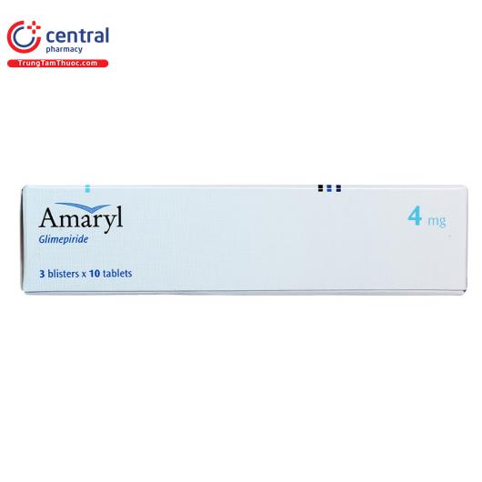 [CHÍNH HÃNG] Thuốc Amaryl 4mg - Thuốc điều trị đái tháo đường tuýp 2