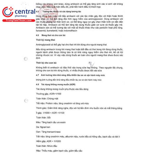 Thuốc Amikacin 250mg/ml Sopharma điều trị nhiễm khuẩn nặng