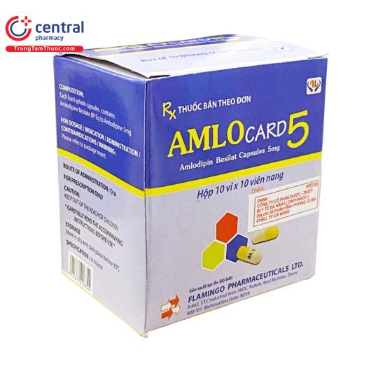 [CHÍNH HÃNG] Thuốc Amlocard 5: thuốc điều trị tăng huyết áp