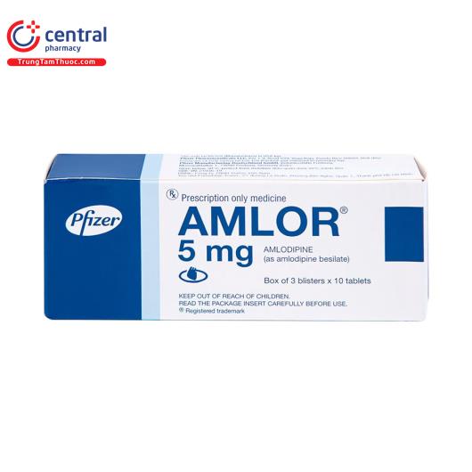 [CHÍNH HÃNG] Thuốc Amlor 5mg Pfizer điều trị tăng huyết áp
