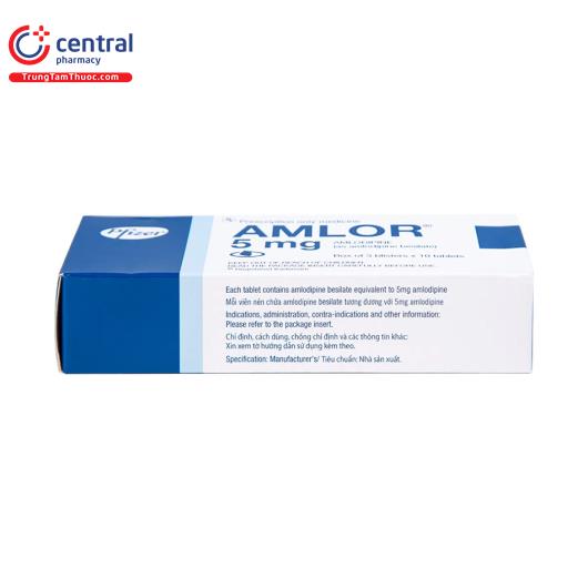 [CHÍNH HÃNG] Thuốc Amlor 5mg Pfizer điều trị tăng huyết áp