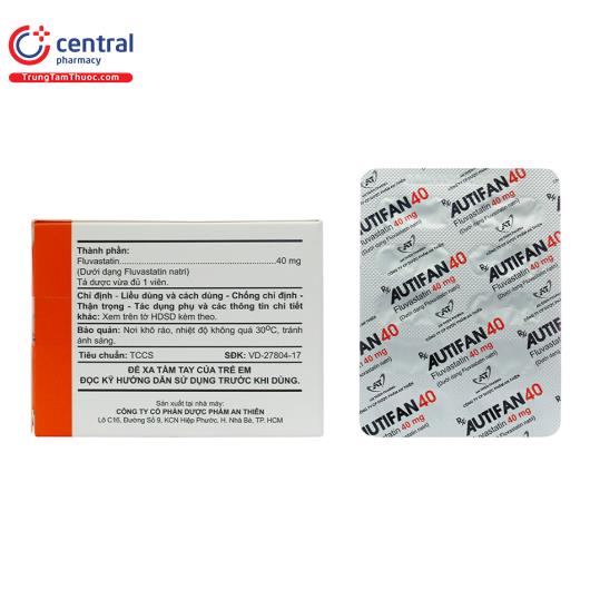 [CHÍNH HÃNG] Thuốc Autifan 40 điều trị hạ lipid máu