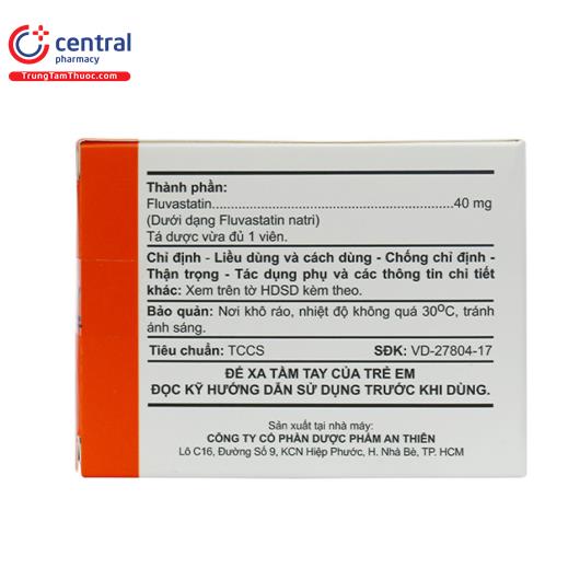 [CHÍNH HÃNG] Thuốc Autifan 40 điều trị hạ lipid máu