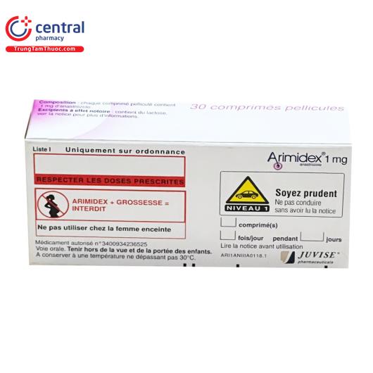 [CHÍNH HÃNG] Thuốc Arimidex 1mg điều trị ung thư vú