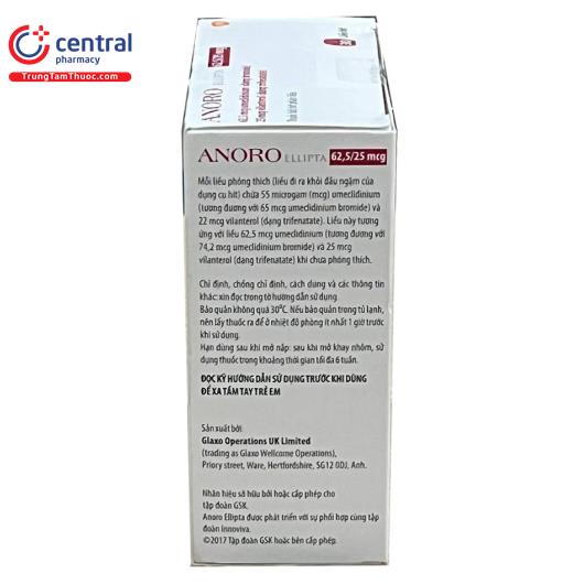 [CHÍNH HÃNG] Thuốc Anoro Ellipta điều trị tắc nghẽn phổi mãn tính
