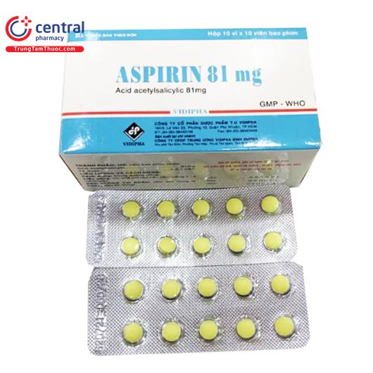 [CHÍNH HÃNG] Thuốc Aspirin 81mg Vidipha - dự phòng đột quỵ