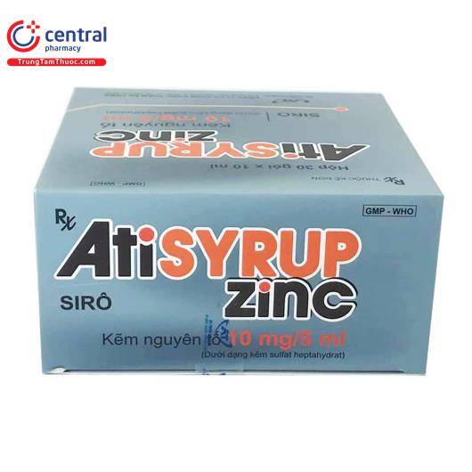 Thuốc Atisyrup ZinC (gói) điều trị cho các trường hợp thiếu kẽm