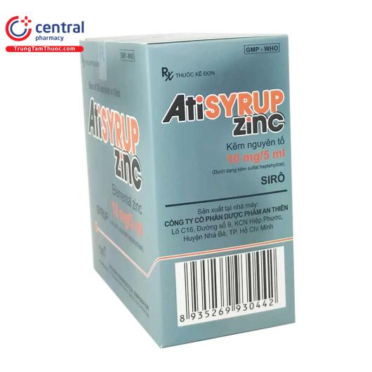 Thuốc Atisyrup ZinC (gói) điều trị cho các trường hợp thiếu kẽm