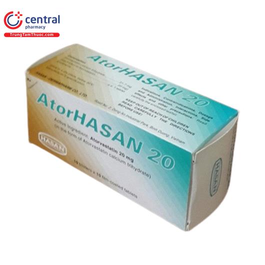 [CHÍNH HÃNG] Thuốc AtorHASAN 20mg điều trị giảm cholesterol máu