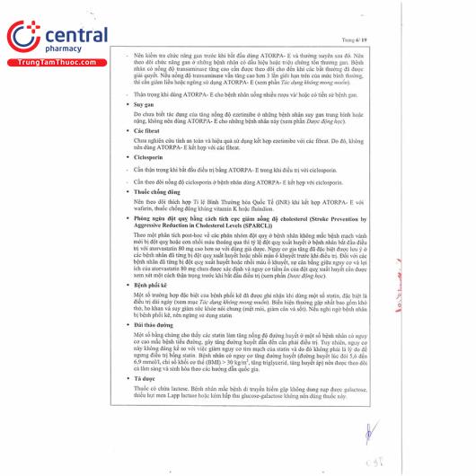 [CHÍNH HÃNG] Thuốc Atorpa- E 20/10 phòng ngừa bệnh tim mạch