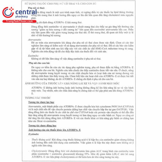 [CHÍNH HÃNG] Thuốc Atorpa-E 40/10 phòng ngừa bệnh tim mạch