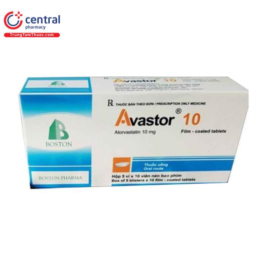 [CHÍNH HÃNG] Thuốc Avastor 10mg - Thuốc có tác dụng hạ mỡ máu